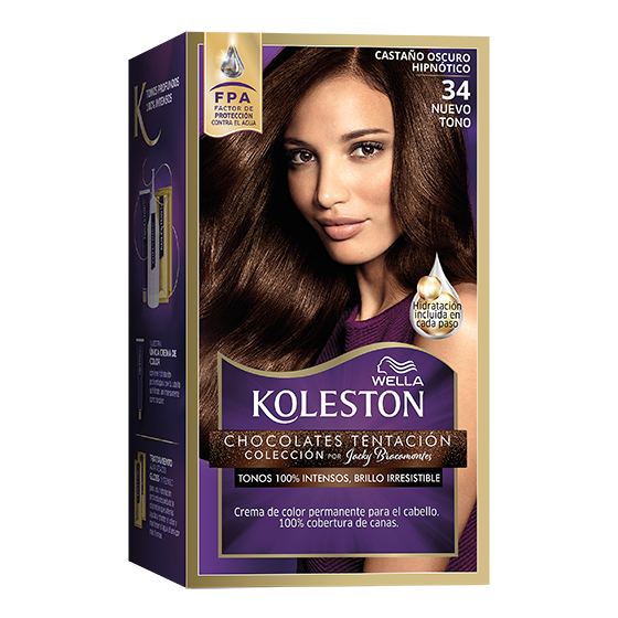 Wella Koleston Coloracion Permanente en Crema, 34 Castaño Oscuro Hipnotico | Wella