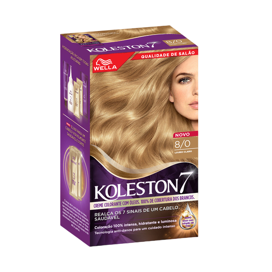 Coloração em Creme Permanente Wella Koleston com Fator de Proteção à ...