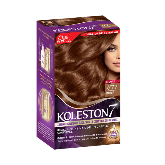 Coloração em Creme Permanente Wella Koleston com Fator de Proteção à ...