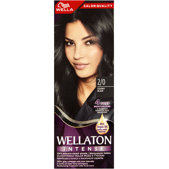 Wellaton Intense Farba do włosów 2/0 Czarny 110 ml | Wella