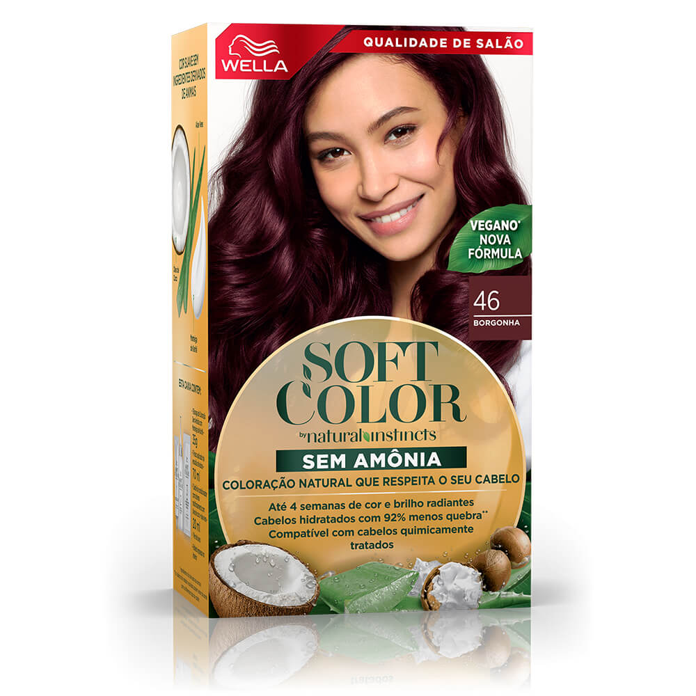 Soft Color, coloração sem amônia com ingredientes naturais: Borgonha ...