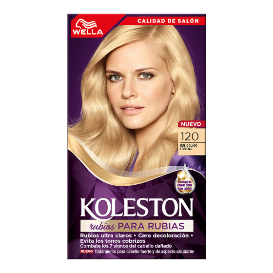 Crema de color permanente para el cabello Forever Blondes de Koleston de Wella - 120 Rubio Claro ...